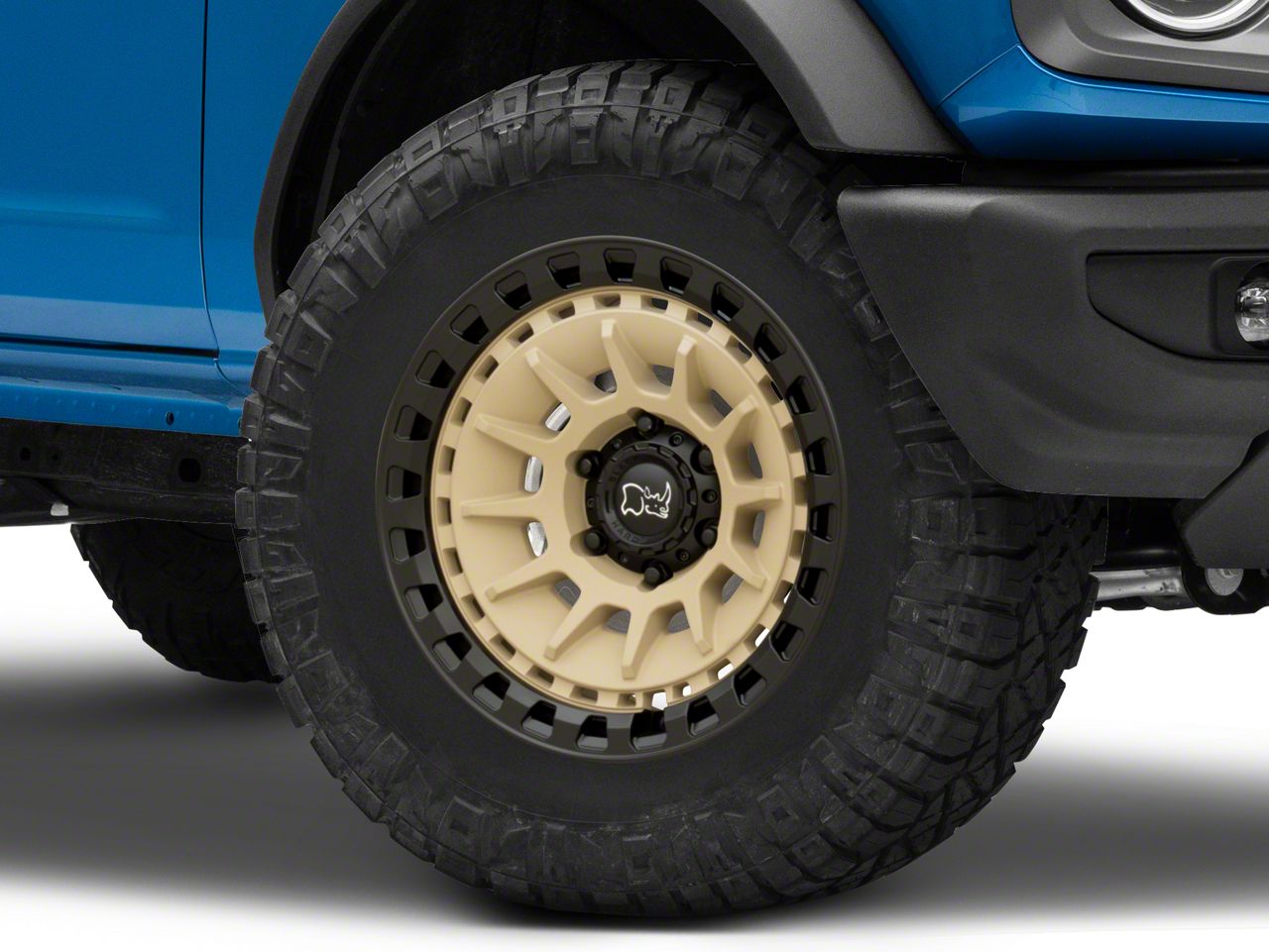 Black Rhino Bronco Barrage Desert Sand on Matte Black 6-Lug Wheel; 18x9 ...