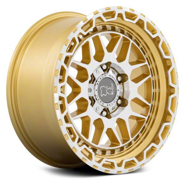 Black Rhino Bronco Holcomb Gloss Gold 6-Lug Wheel; 17x9.5; 12mm Offset ...