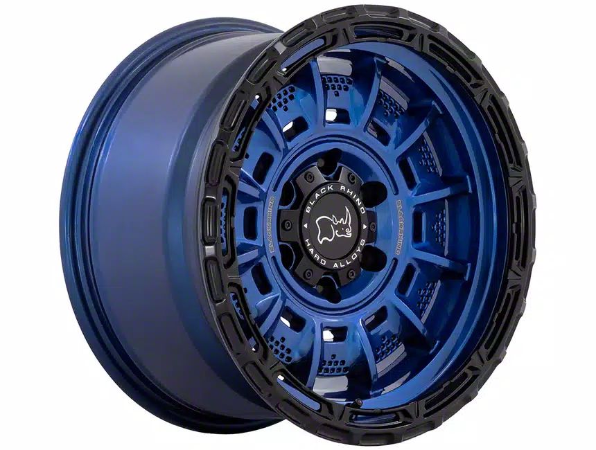 Black Rhino Bronco Legion Cobalt Blue with Black Lip 6-Lug Wheel; 17x9 ...
