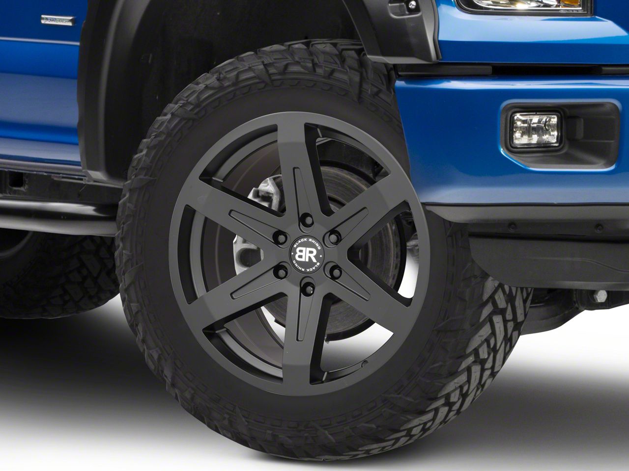 Black Rhino Bronco Peak Matte Black 6-Lug Wheel; 22x9.5; 30mm Offset ...