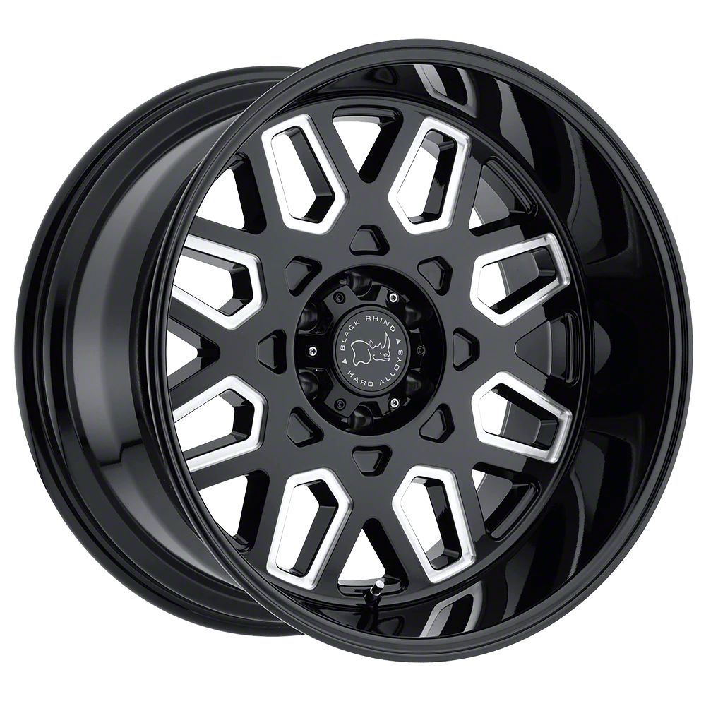 Black Rhino Bronco Predator Gloss Black with Milled Windows 6-Lug Wheel ...