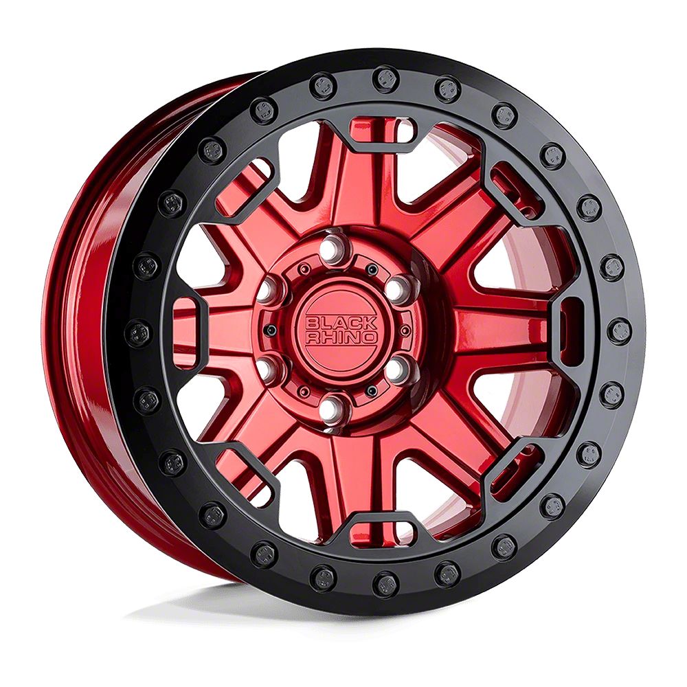 Black Rhino Bronco Rift Beadlock Candy Red with Black Ring 6-Lug Wheel ...