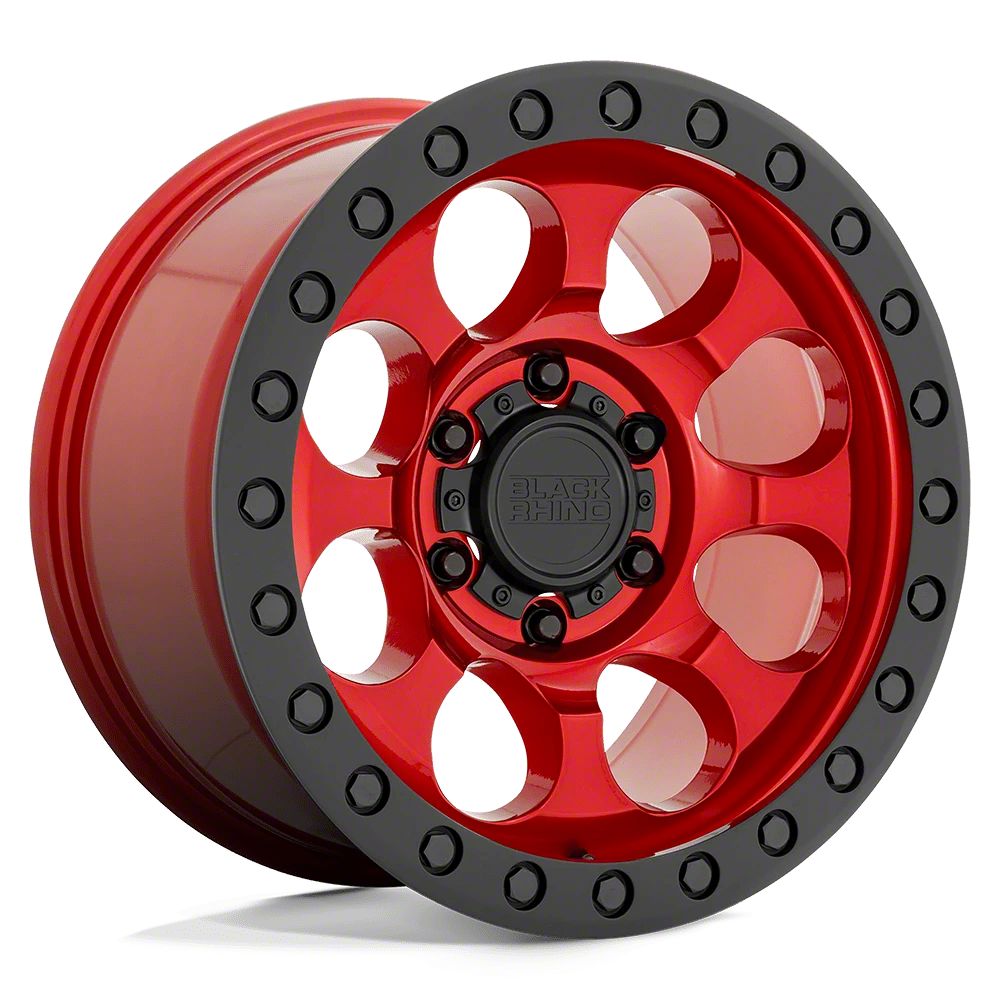 Black Rhino Bronco Riot Candy Red with Black Ring and Bolts 6-Lug Wheel ...