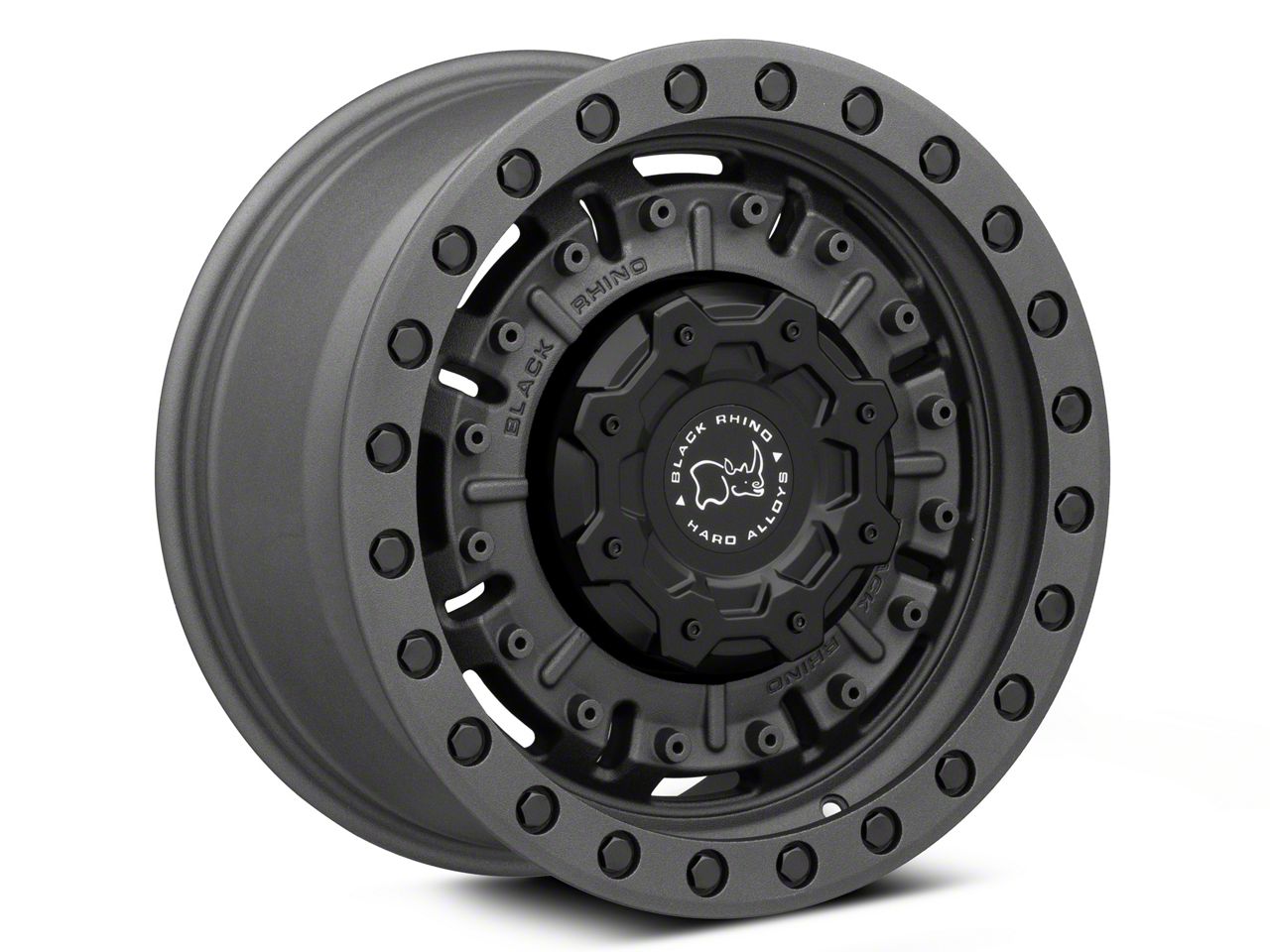 Black Rhino Frontier Abrams Textured Matte Gunmetal 6-Lug Wheel; 18x9.5 ...