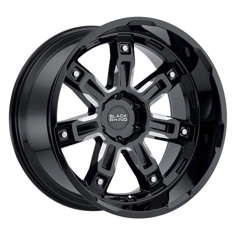 Black Rhino Jeep Cherokee Locker Gloss Black with Milled Spokes Wheel ...