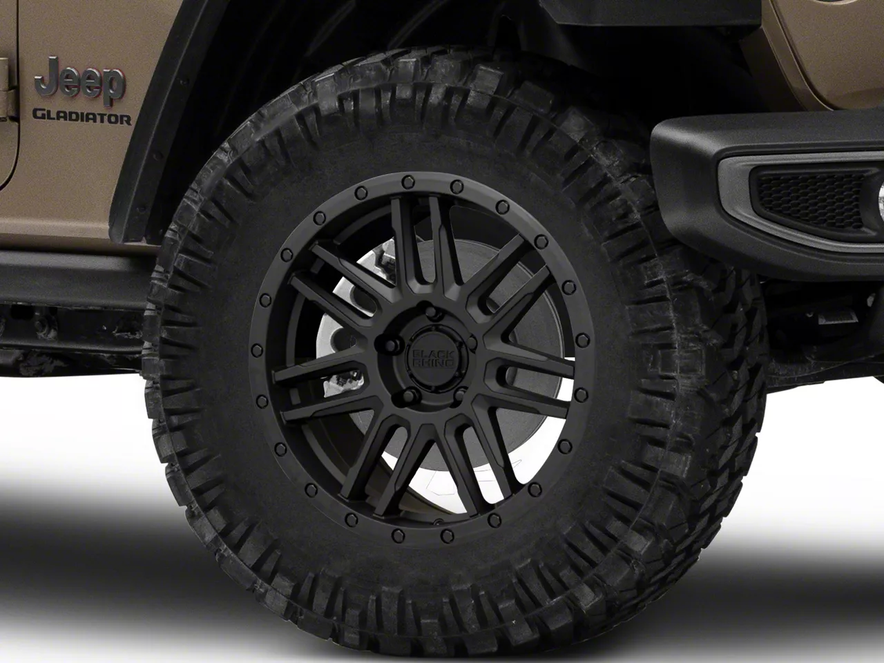 Black Rhino Jeep Gladiator Arches Matte Black Wheel; 20x9.5; -18mm ...