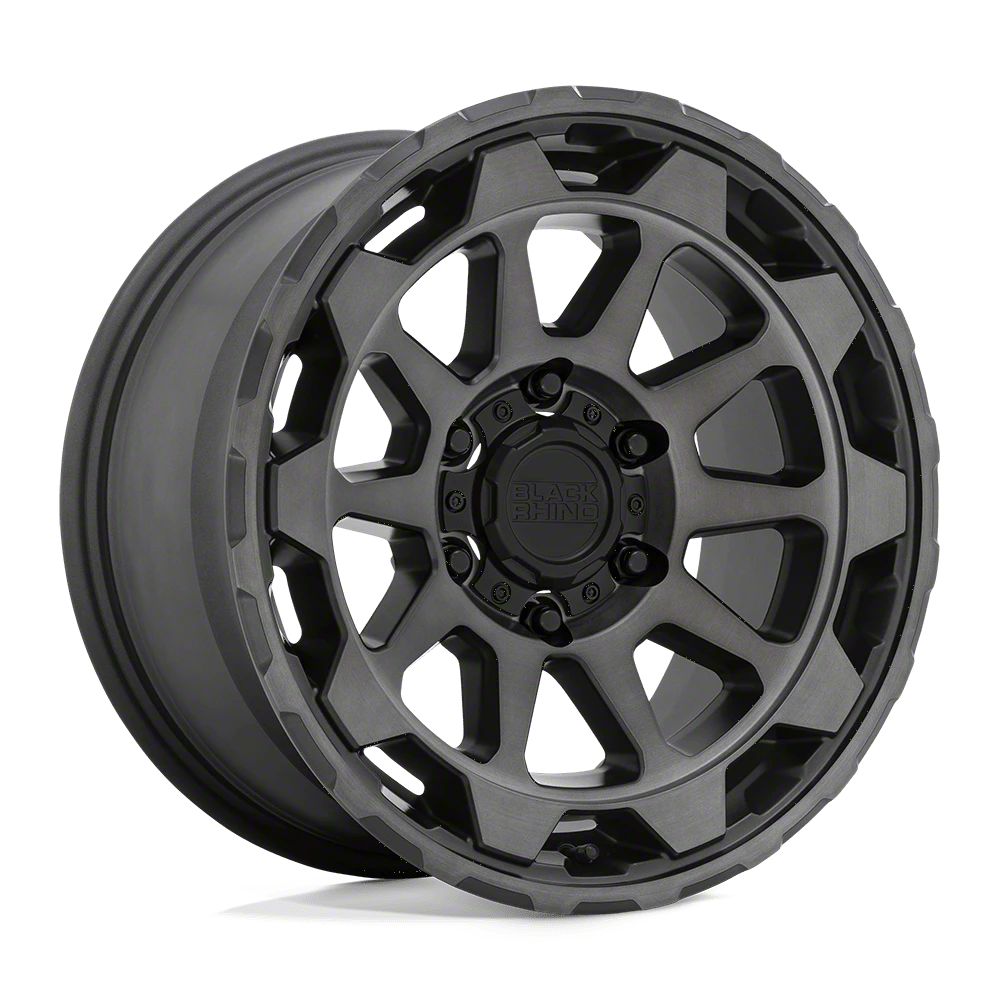 Black Rhino Jeep Gladiator Rotor Matte Gunmetal with Brushed Tinted ...