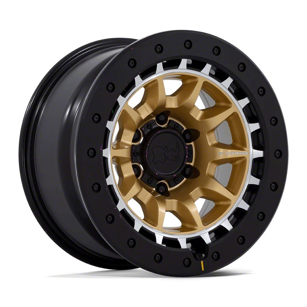 Black Rhino Jeep Gladiator Tusk Matte Gold with Machined Ring Wheel ...