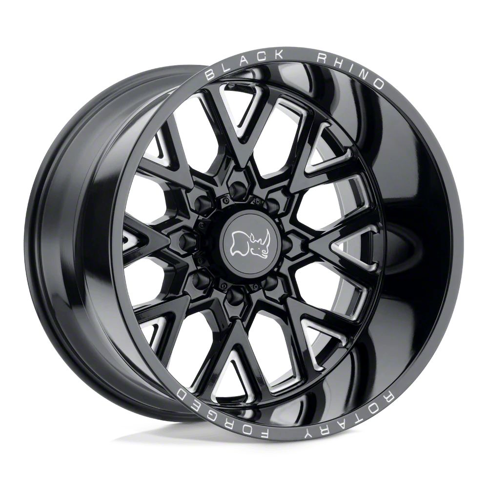 Black Rhino Jeep Wrangler Grimlock Gloss Black Milled Wheel; 20x9.5 ...