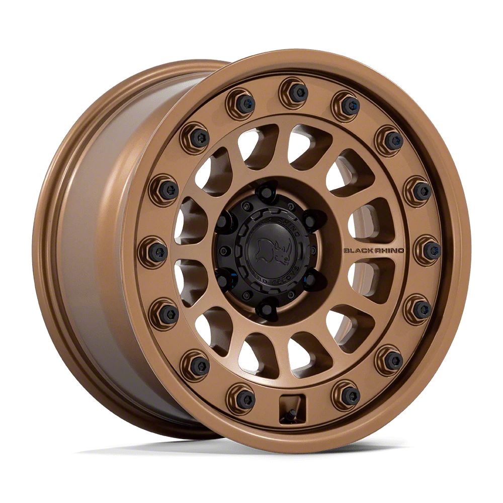 Black Rhino Jeep Wrangler Outback Matte Bronze Wheel; 17x8; 32mm Offset BR012ZX17805032 (07-18 ...