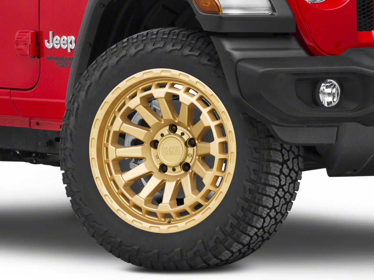 Black Rhino Jeep Wrangler Raid Gold Wheel; 20x9.5; -18mm Offset 2095RAD ...