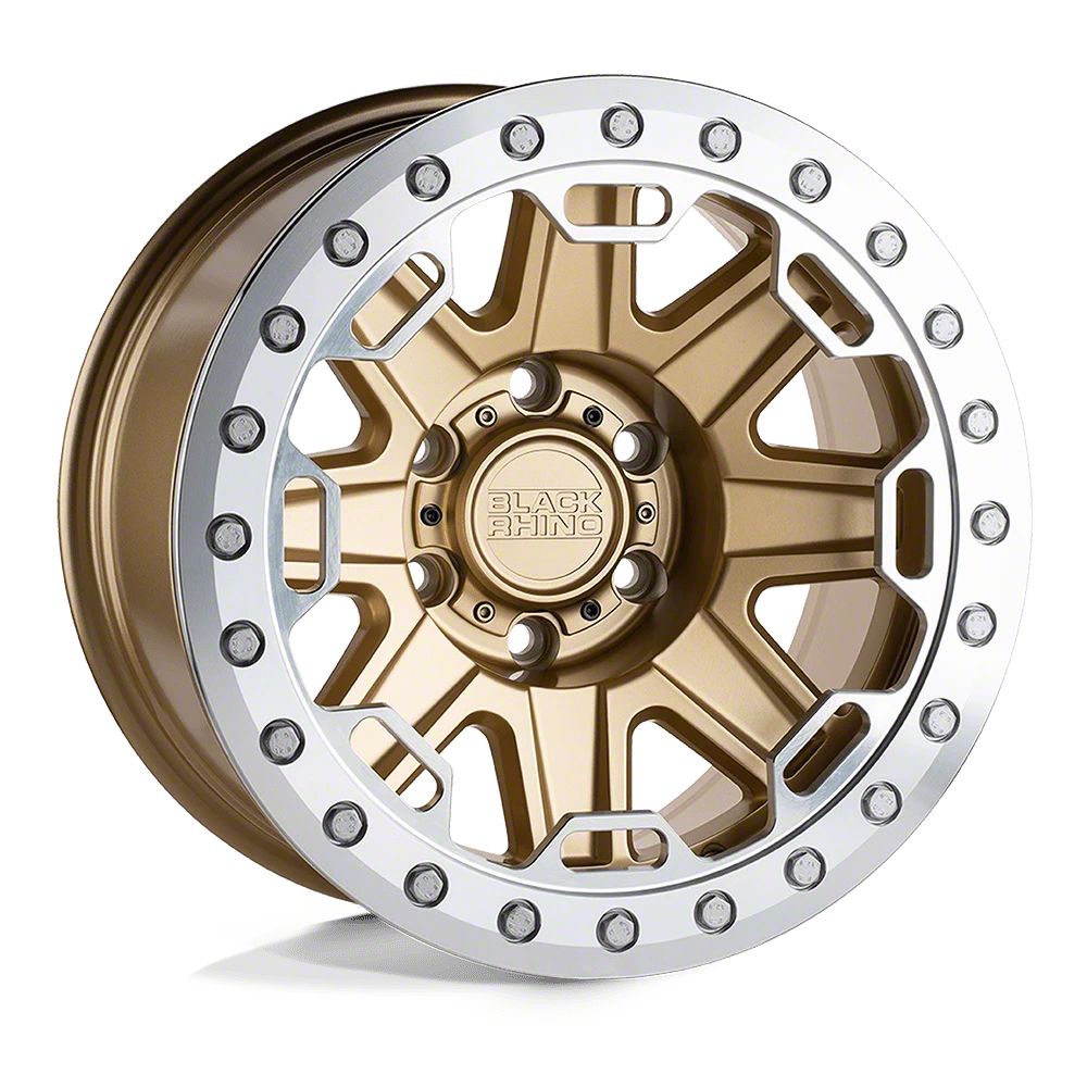 Black Rhino Jeep Wrangler Rift Beadlock Matte Gold with Machined Ring ...