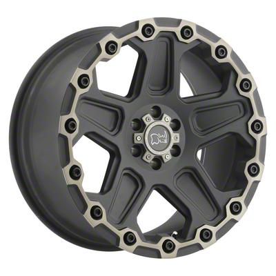 Black Rhino Titan Cog Dark Tint Matte Black Machined 6-Lug Wheel; 18x9 ...