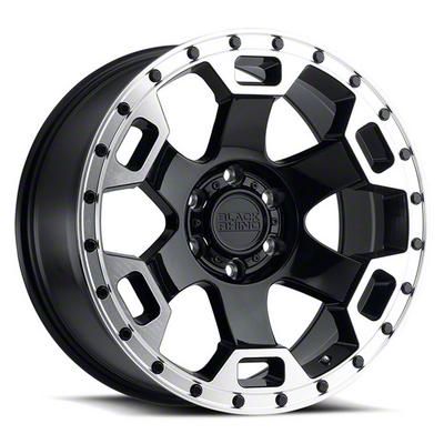 Black Rhino Titan Gauntlet Gloss Black Machined 6-Lug Wheel; 18x9; 12mm ...