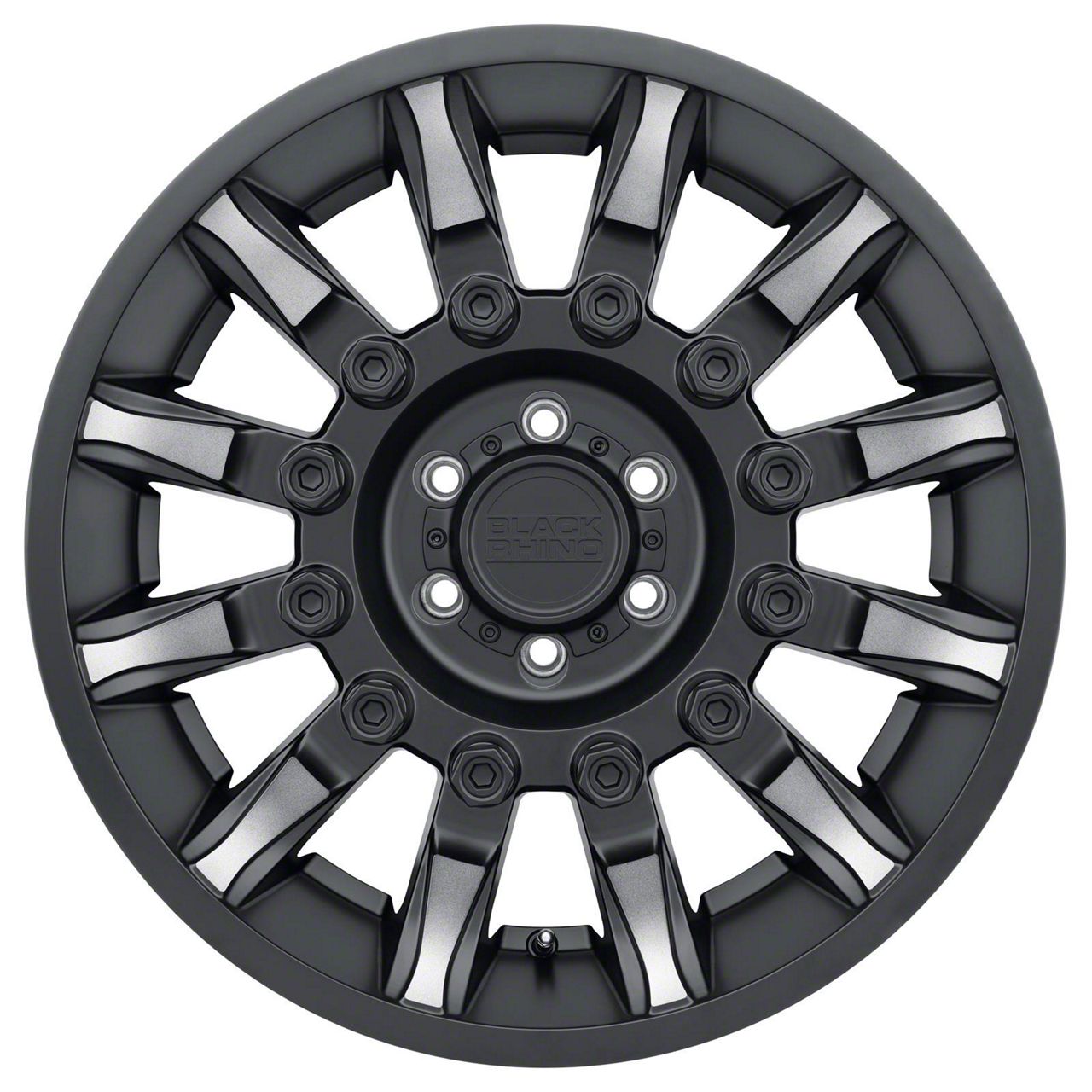 Black Rhino Tundra Mission Matte Black with Machined Tinted Spoke 5-Lug ...