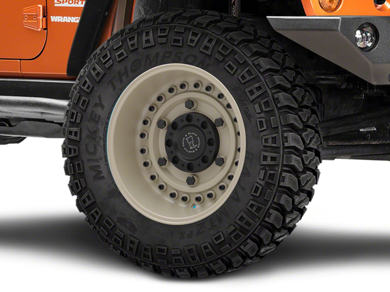 Black Rhino Jeep Wrangler Armory Desert Sand Wheel; 20x12; -44mm Offset ...
