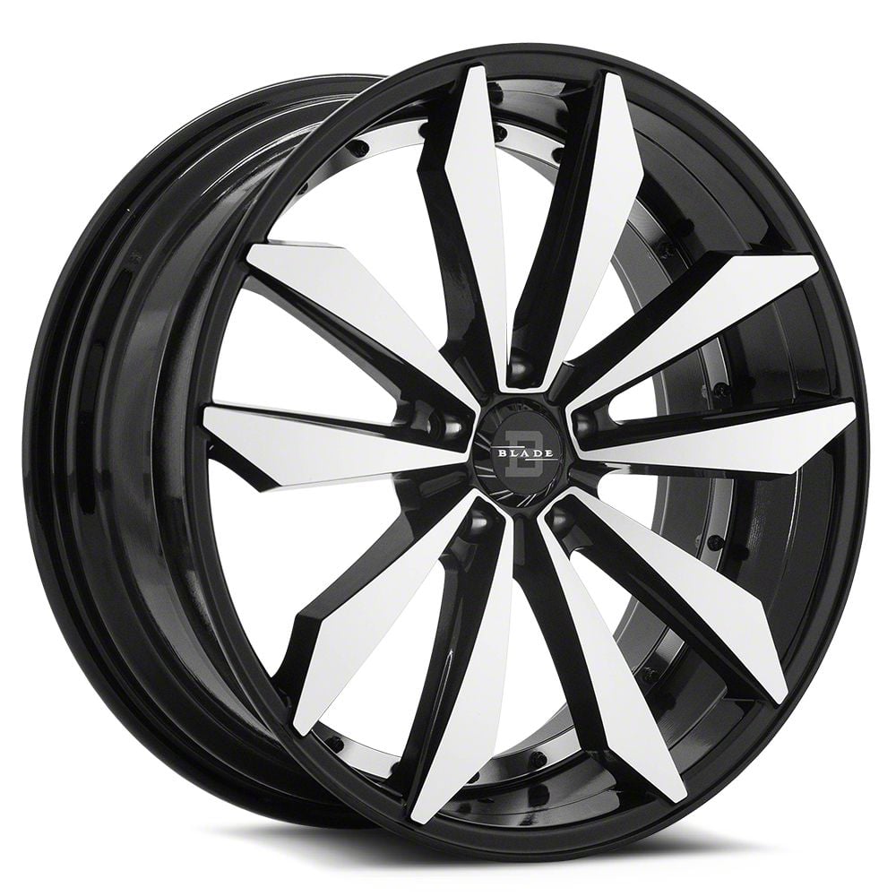 Blade Luxury Tacoma RT-460 Scar Gloss Black and Machined 5-Lug Wheel ...