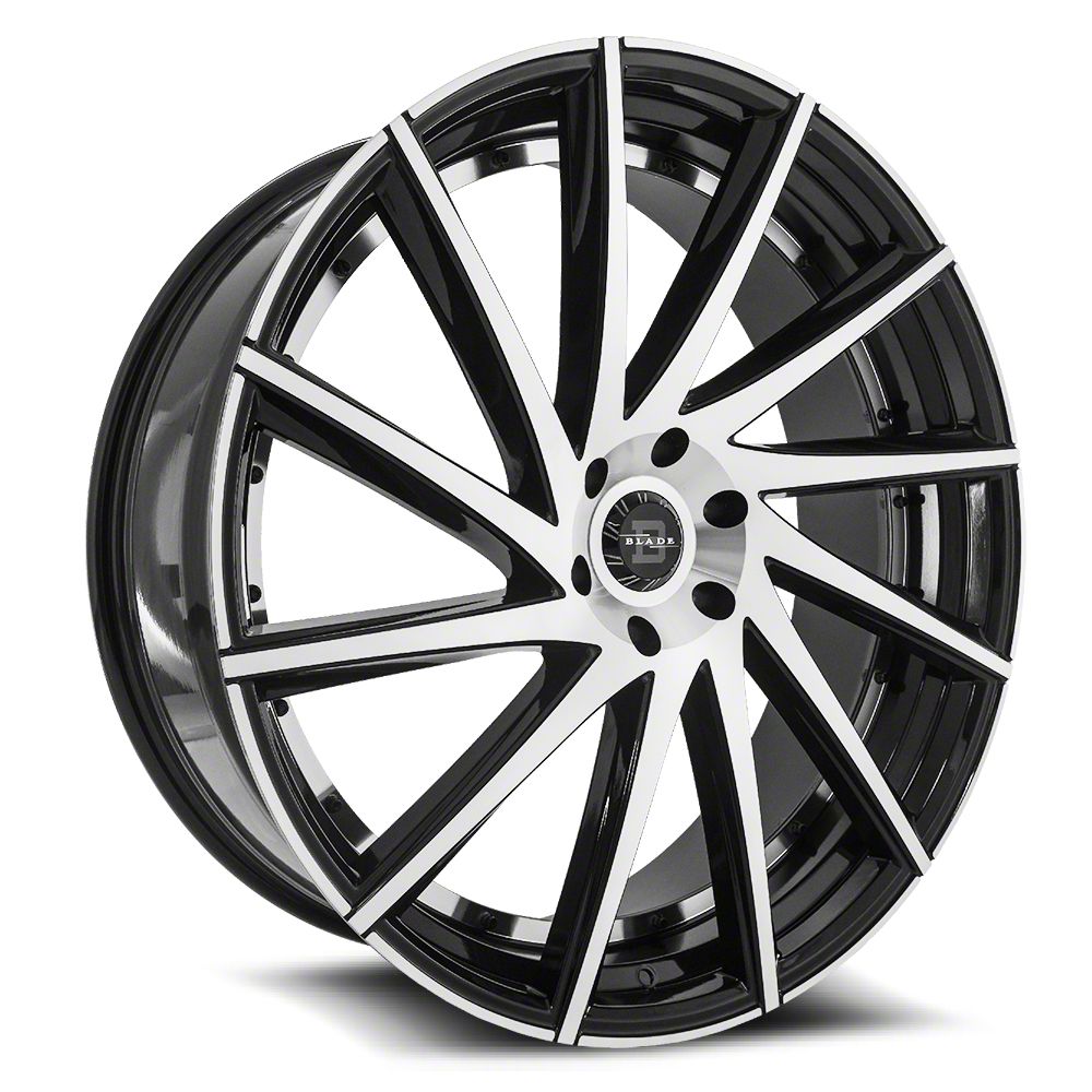 Blade Luxury Titan R-457 Tundra Gloss Black and Machined 6-Lug Wheel ...