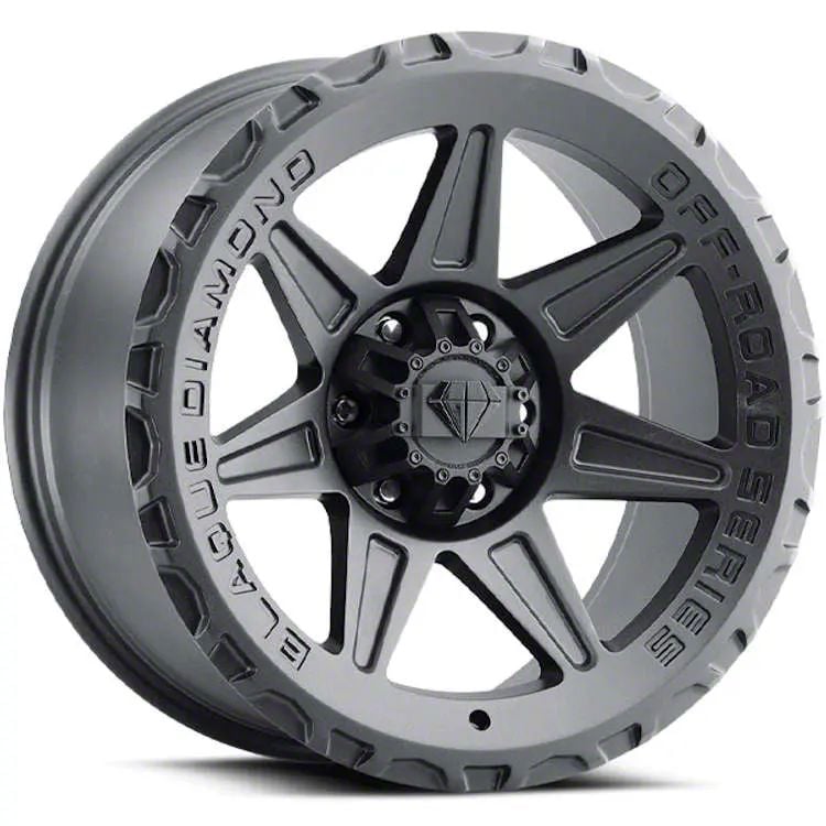 Blaque Diamond Wheels Jeep Wrangler BD-O102 Matte Textured Black Wheel ...
