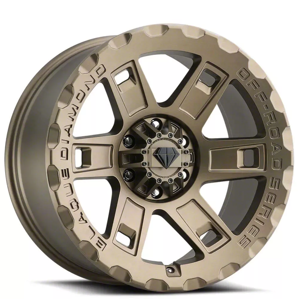 Blaque Diamond Wheels Jeep Wrangler BD-O801 Matte Bronze Wheel; 17x9 ...