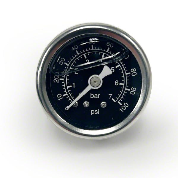 BluePrint Engines Bronco Liquid Filled Fuel Pressure Gauge; 0-100 PSI ...