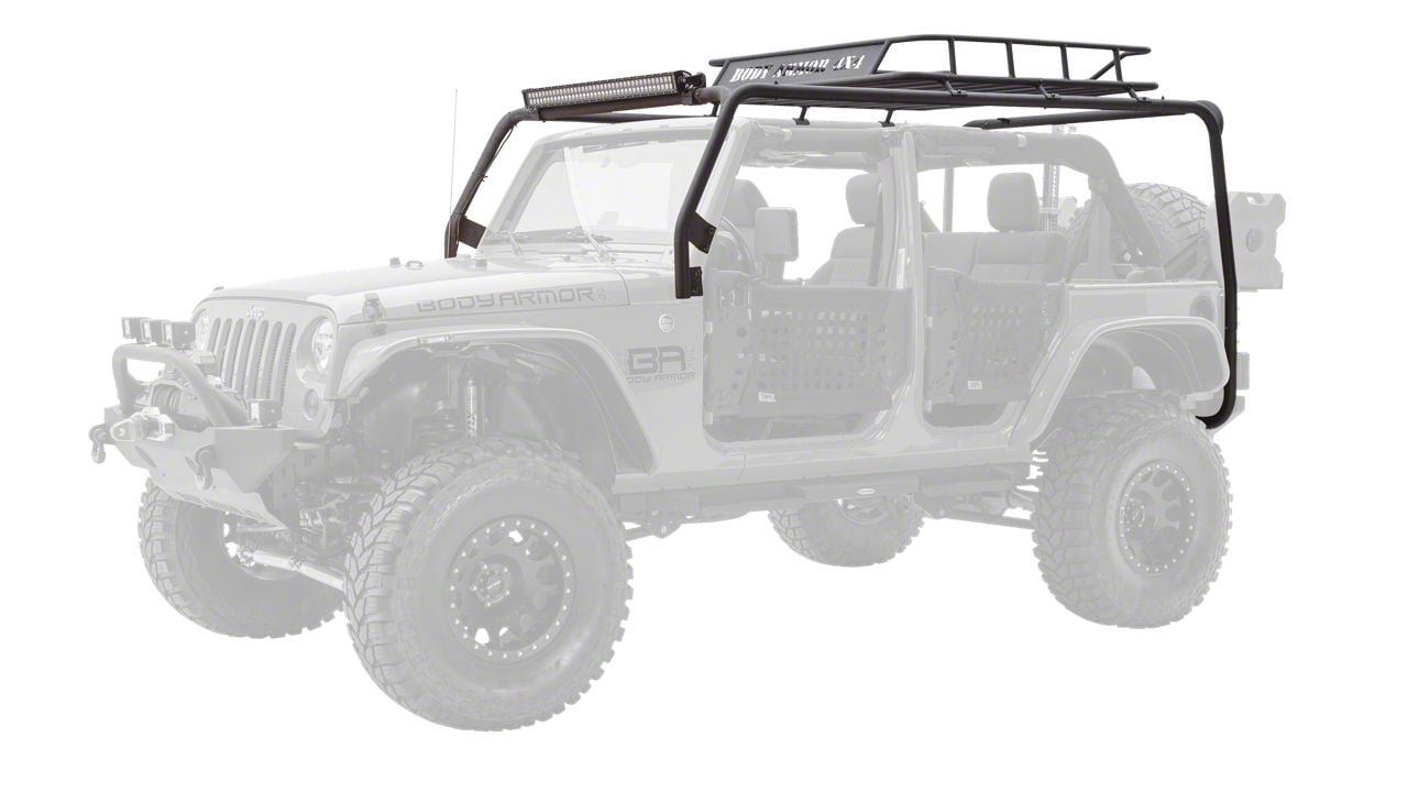 Body Armor 4x4 Jeep Wrangler Cargo Roof Rack JK-6124-1 and JK-6125-2 ...