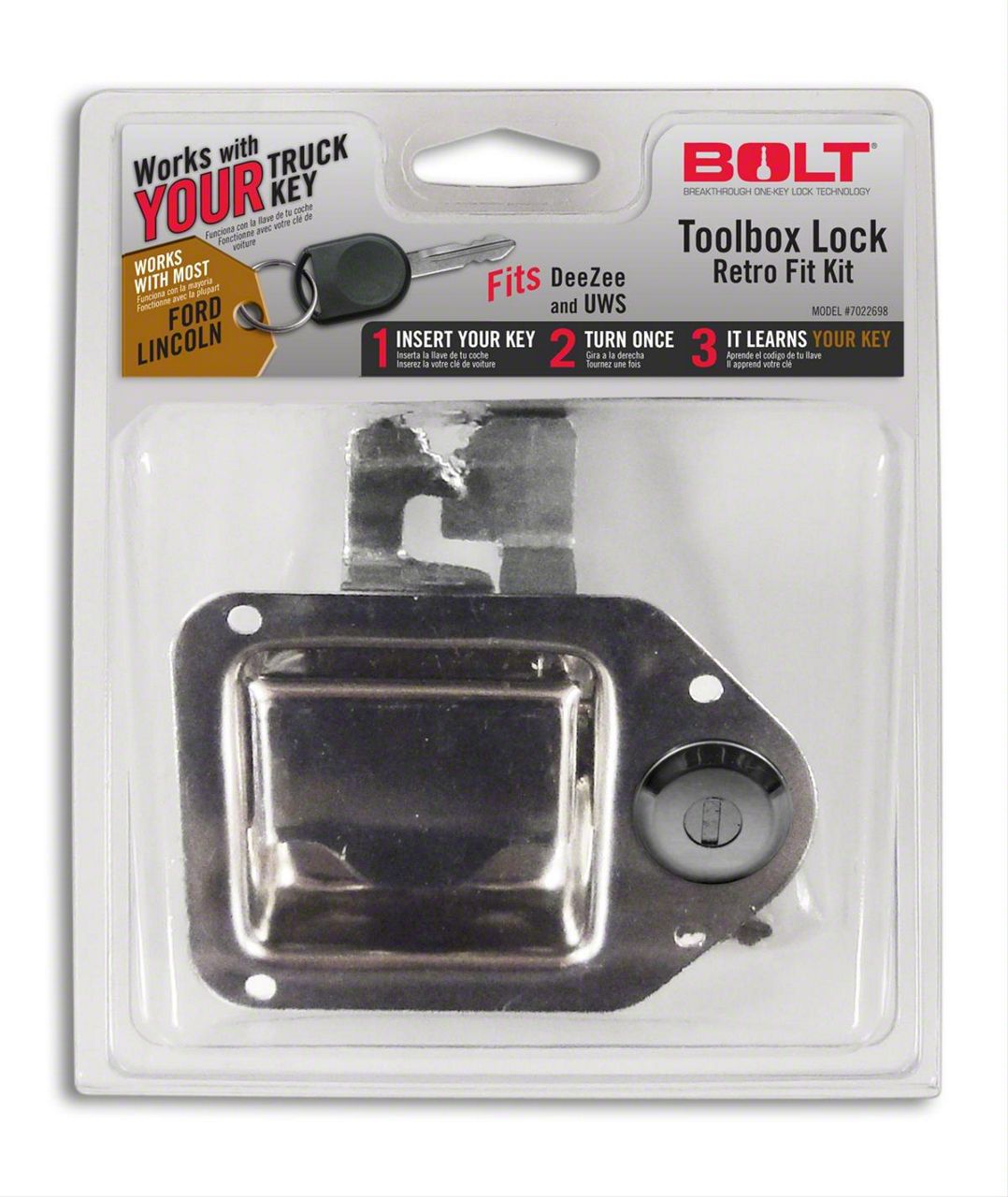 BOLT Lock Bronco Toolbox Latch Retro-Fit Kit for Double Cut Keys ...