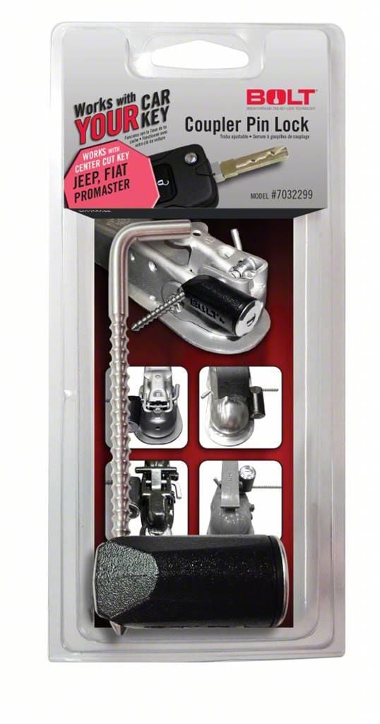 BOLT Lock Jeep Gladiator Trailer Coupler Pin Lock for Center Cut Keys ...