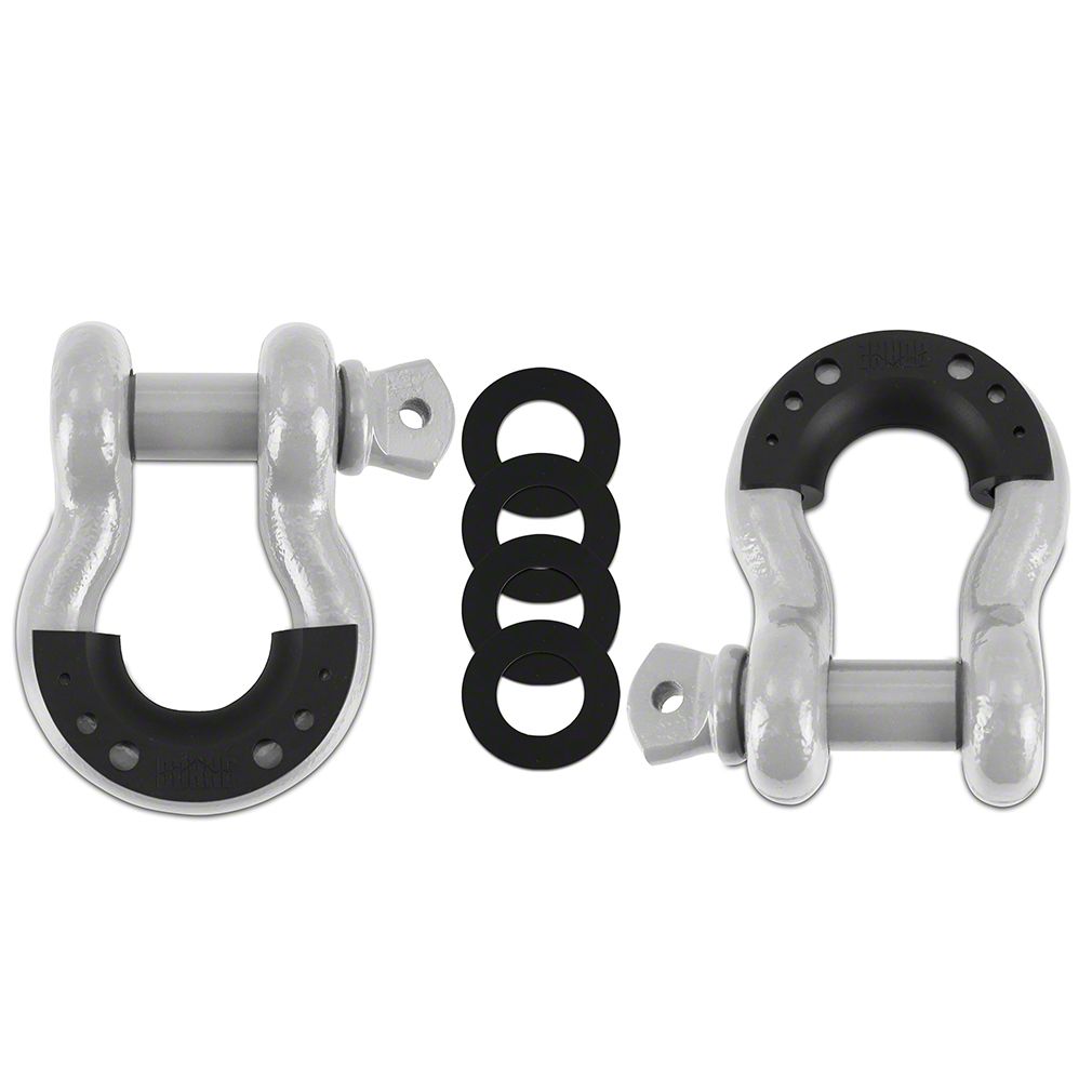 Toyota 4-Runner 3/4-Inch D-Ring Shackle Set; Grey - Free Shipping