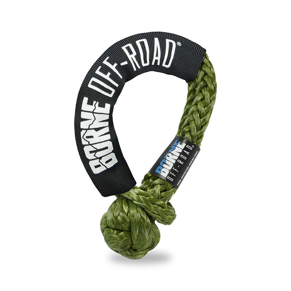 Borne Off-Road Jeep Wrangler 1/2-Inch x 20-Inch Soft Shackle; Army ...