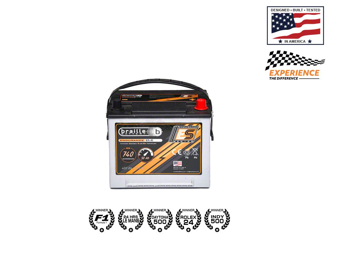 Braille Battery Frontier Endurance AGM Battery; Group Size B35-85 B35 ...