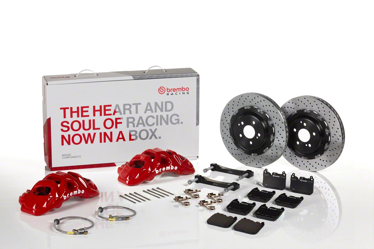 Brembo Jeep Grand Cherokee GT Series 8-Piston Front Big Brake Kit with 16.20-Inch 2-Piece Cross ...