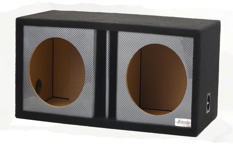 Bronco 12-Inch Dual Vented Black Carbon Fiber Subwoofer Enclosure ...