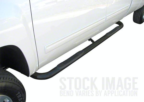 Bronco 3-Inch Round Side Step Bars; Rocker Mount; Black (21-25 Bronco 2 ...