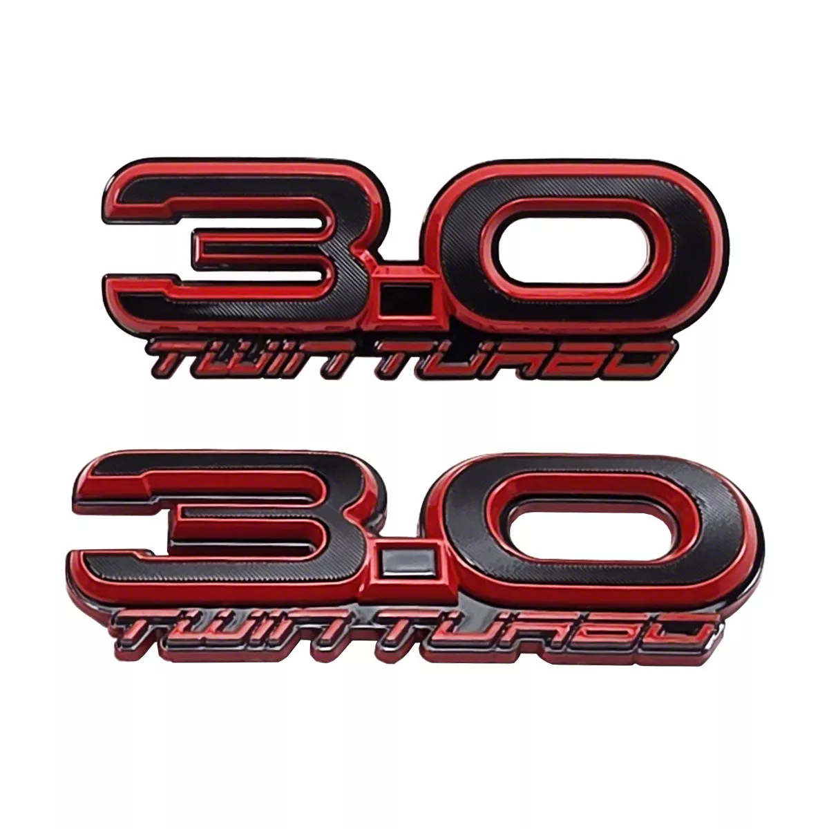 Bronco 3.0 Twin Turbo Fender Emblems; Race Red (22-26 Bronco Raptor ...