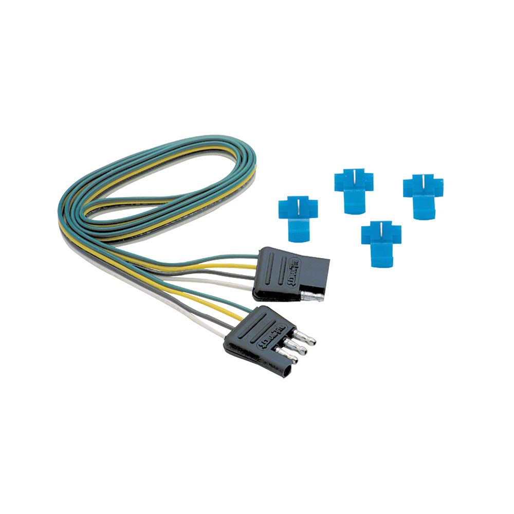 Bronco 4-Flat Connector Harness; Loop; 18-Inch Long; Includes Wire Taps ...