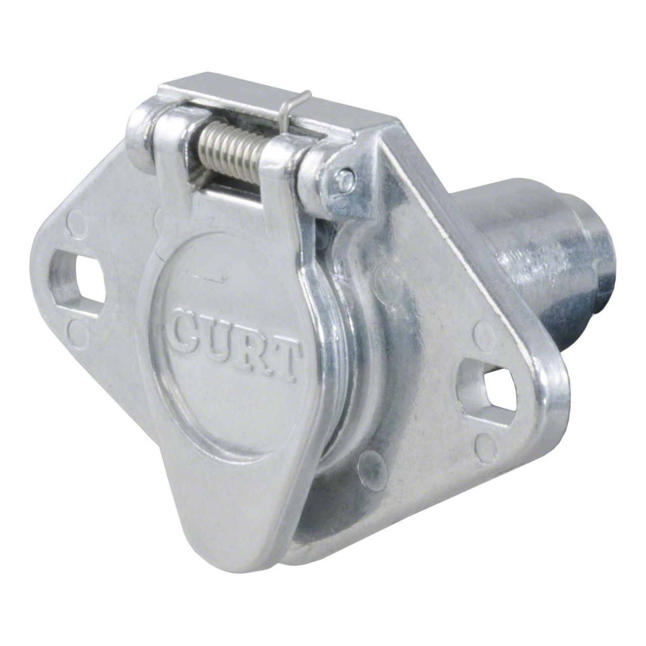 Bronco 4-Way Round Connector Socket; Vehicle Side - Free Shipping