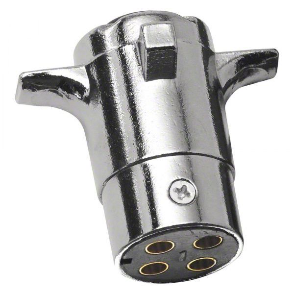 Bronco 4-Way Round Connector; Trailer End; Metal - Free Shipping