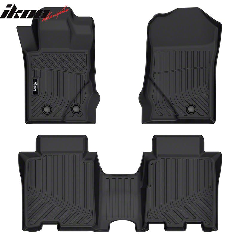 Bronco All-Weather Front and Rear Floor Mats; Black (21-25 Bronco 4 ...