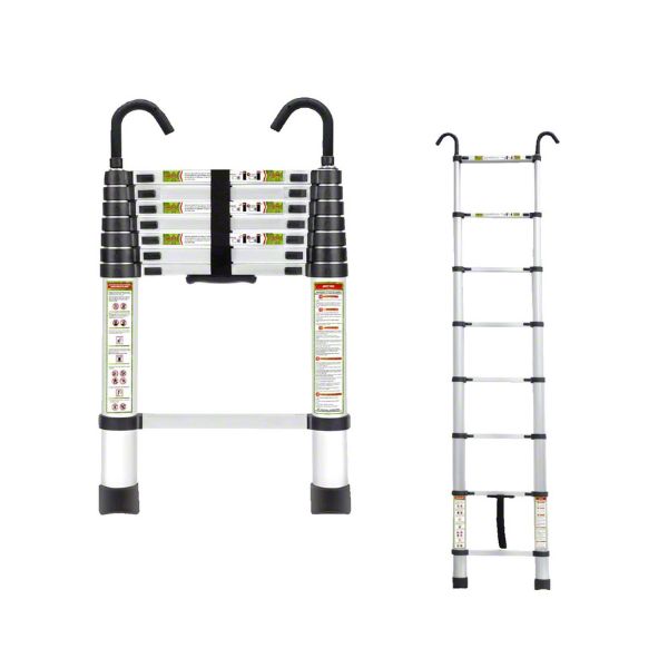 Bronco Aluminum Telescopic Extension Ladder; 8-Foot - Free Shipping