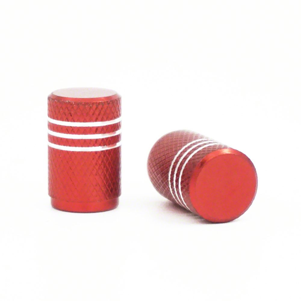 Bronco Aluminum Valve Stem Cap; Red (Universal; Some Adaptation May Be ...