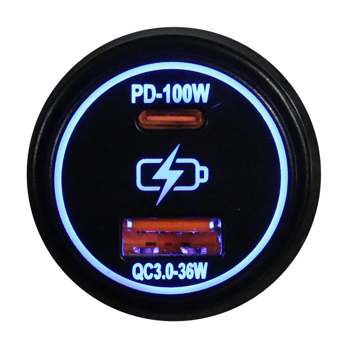 Bronco Auxiliary Charging Port Round Socket with C-Type PD 100W + A ...