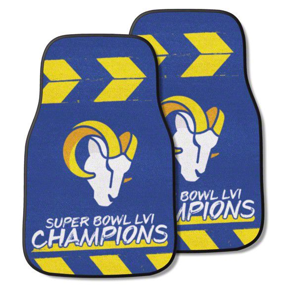 Bronco Carpet Front Floor Mats with Los Angeles Rams Super Bowl LVI ...