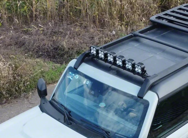 Bronco Craftsmen Roof Rack Front Light Bar Mount; Black (21-25 Bronco 4 ...