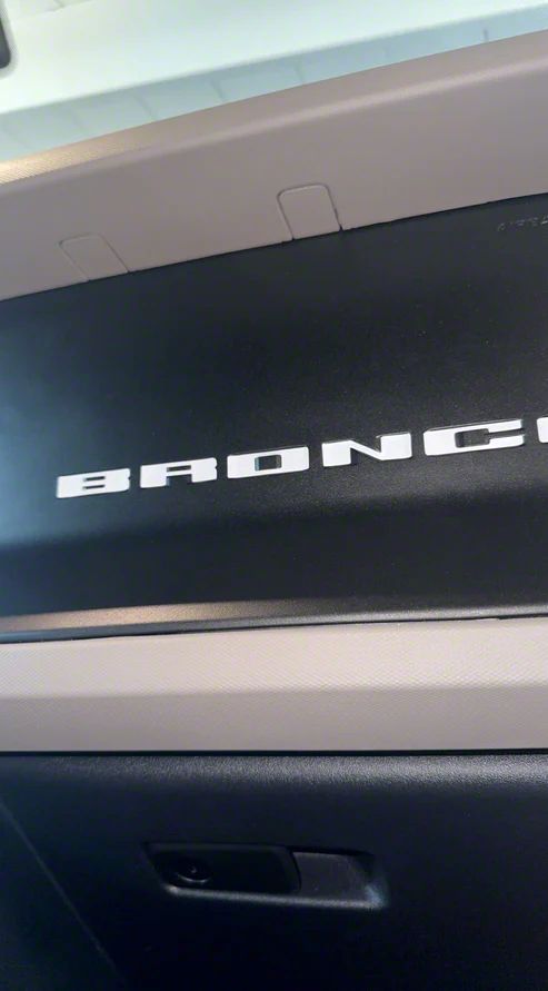Bronco Dash Letter Vinyl Inserts; Gloss White (21-24 Bronco) - Free ...