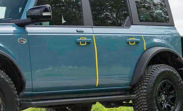 Bronco Door Edge and Handle Paint Protection Kit (21-25 Bronco 4-Door ...