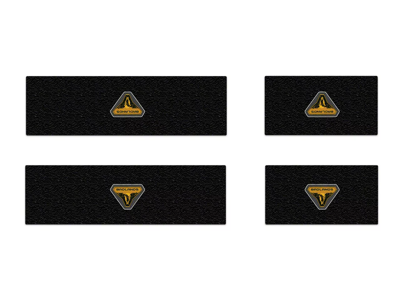 Bronco Door Sill Protection Overlays with Badlands Logo; White (21-25 ...