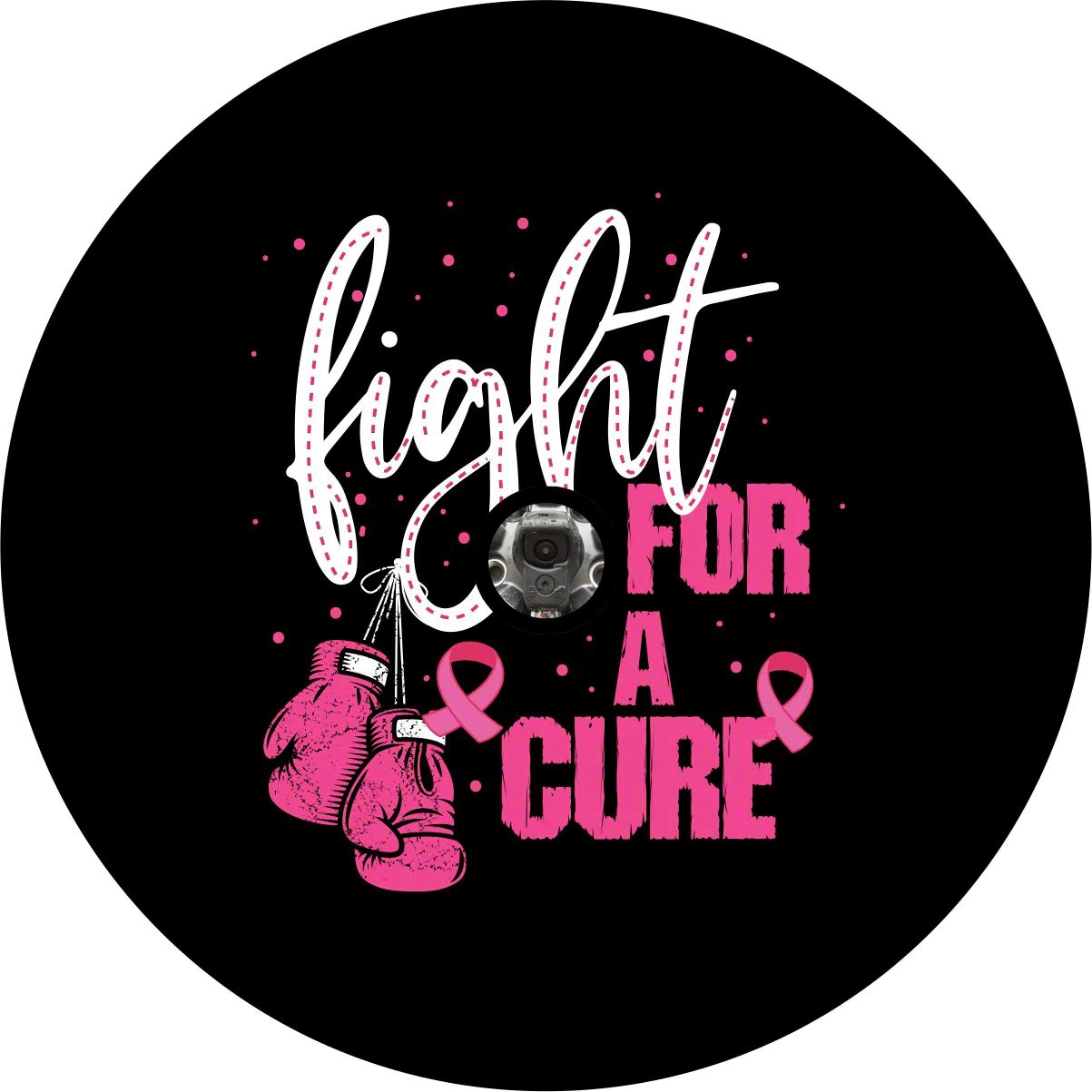 Bronco Fight for the Cure Boxing Gloves Spare Tire Cover with Camera ...