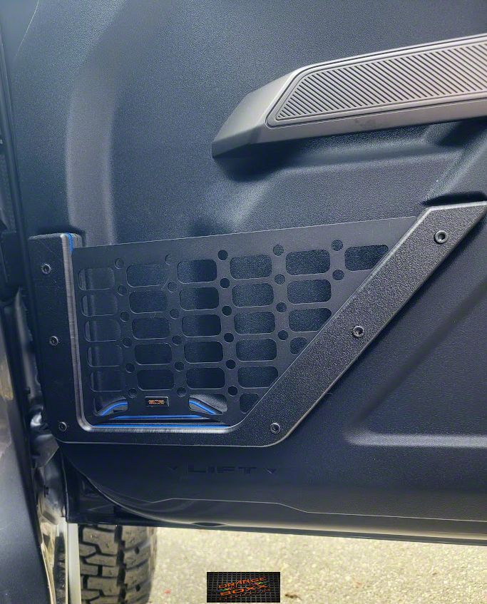 Orange Boxx Fabrication Bronco Front Door MOLLE Nets; Matte Black with ...