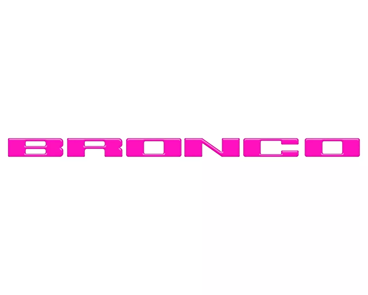 Bronco Front Grille Letter Overlays; Hot Pink (21-24 Bronco, Excluding ...